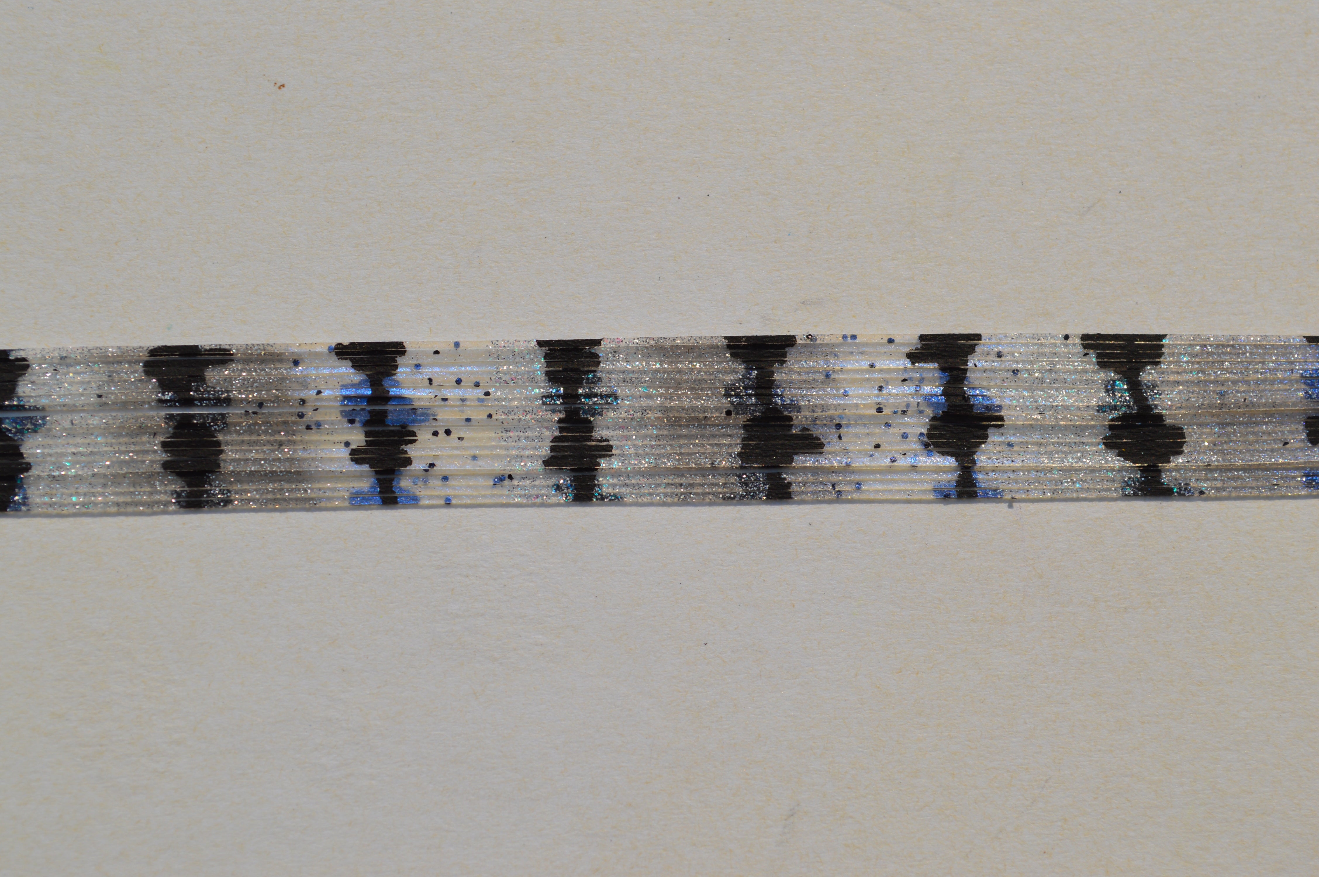 Fine Cut Clear Blue Interference/Smoke/Neon Silver Barbed Wire silicon ...